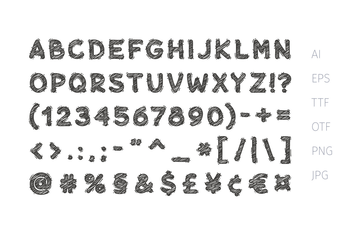 Cartoon Doodle Font, a Font by Voysla's Shop