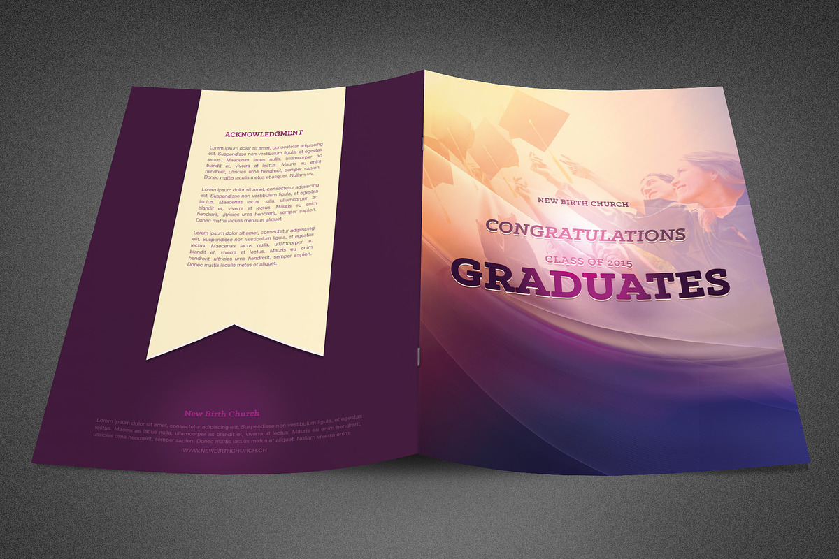Graduates Celebration Program, a Brochure Template by loswl