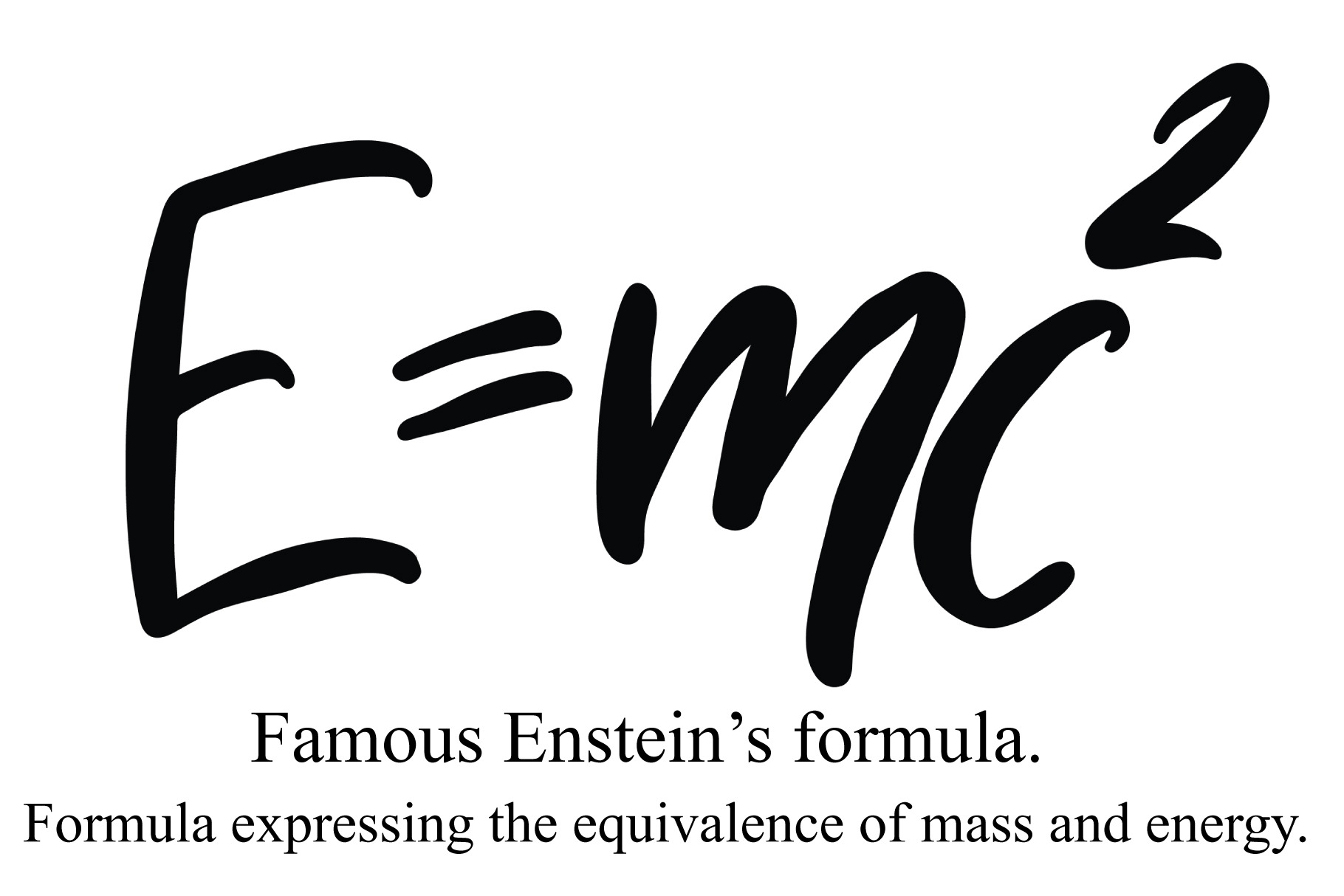 The famous formula E=mc2, a Decorative Illustration by Vadim Fromm ...
