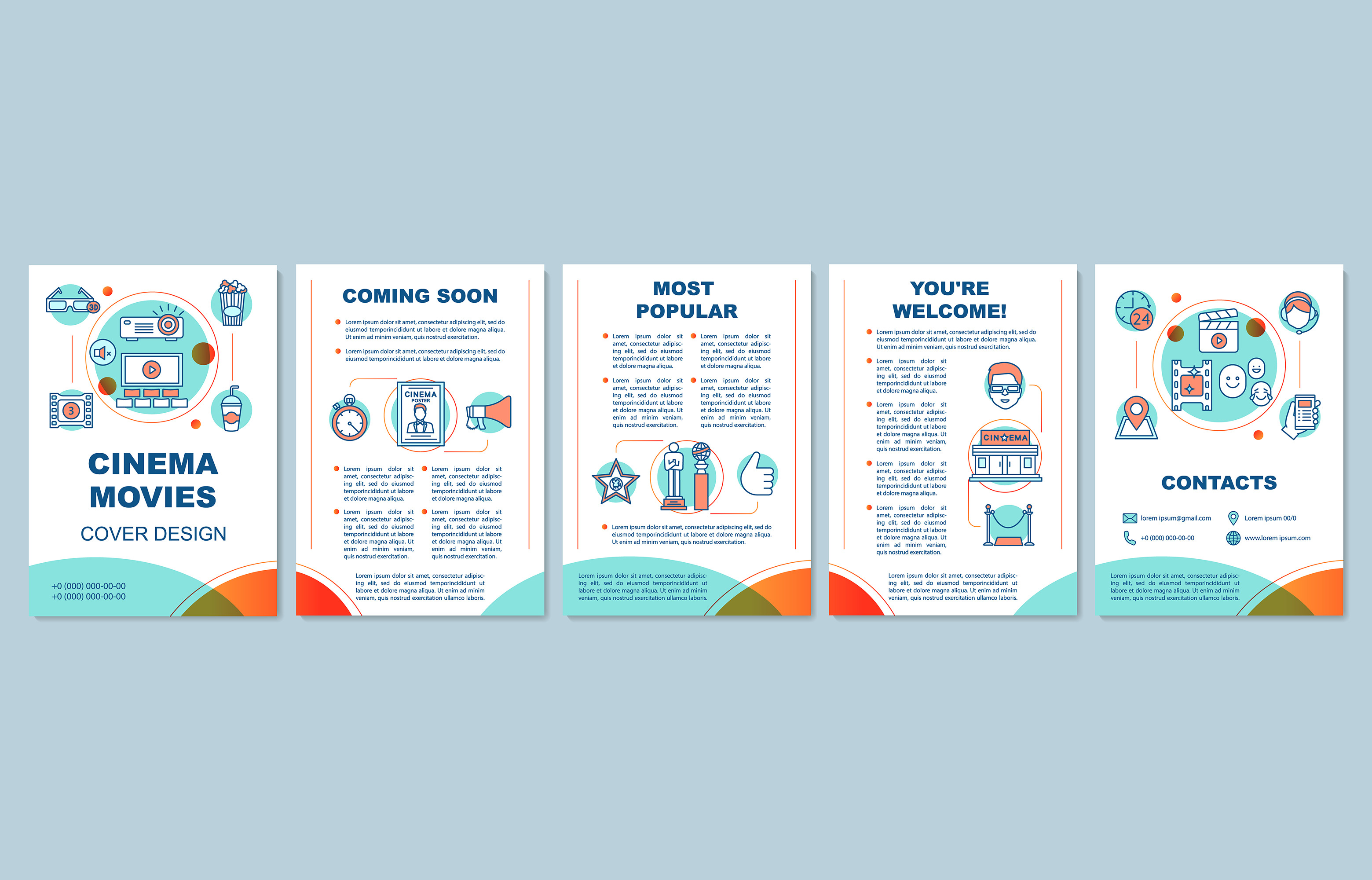 Cinema movie brochure template | Templates & Themes ~ Creative Market