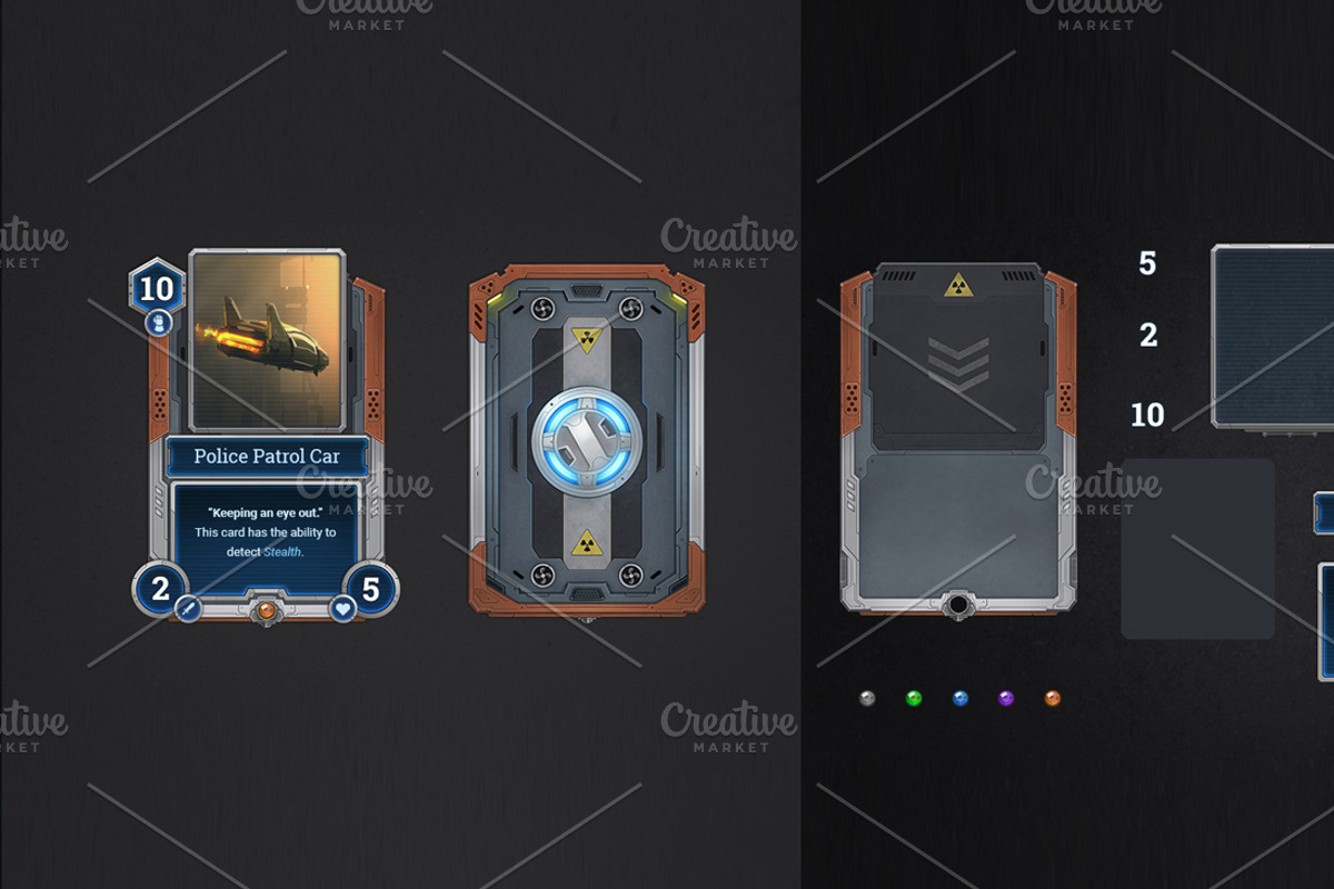 Five Sci-Fi Card Templates, a Graphic by Kodiak Graphics