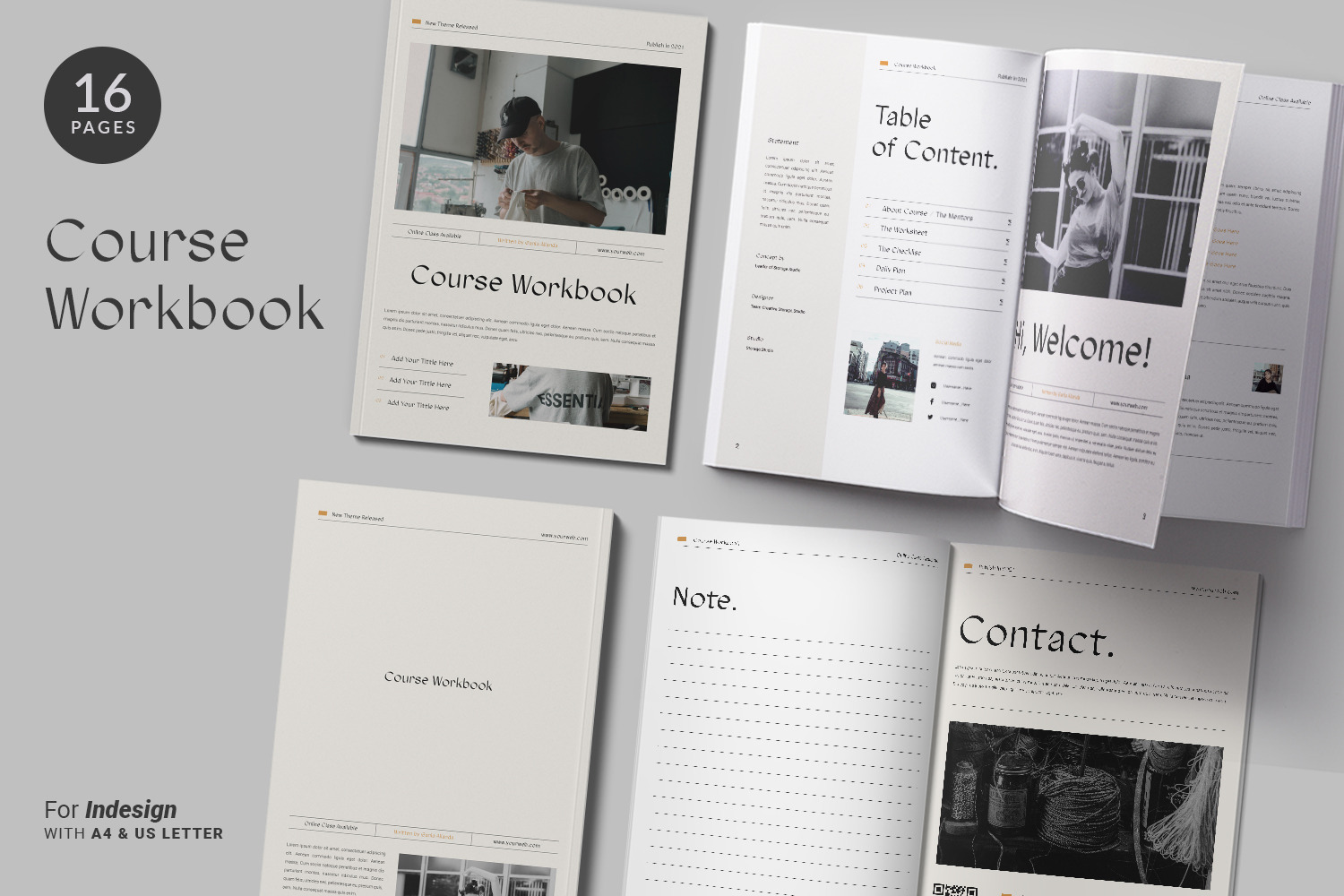 Course Workbook, a Magazine Template by Typetemp Studio