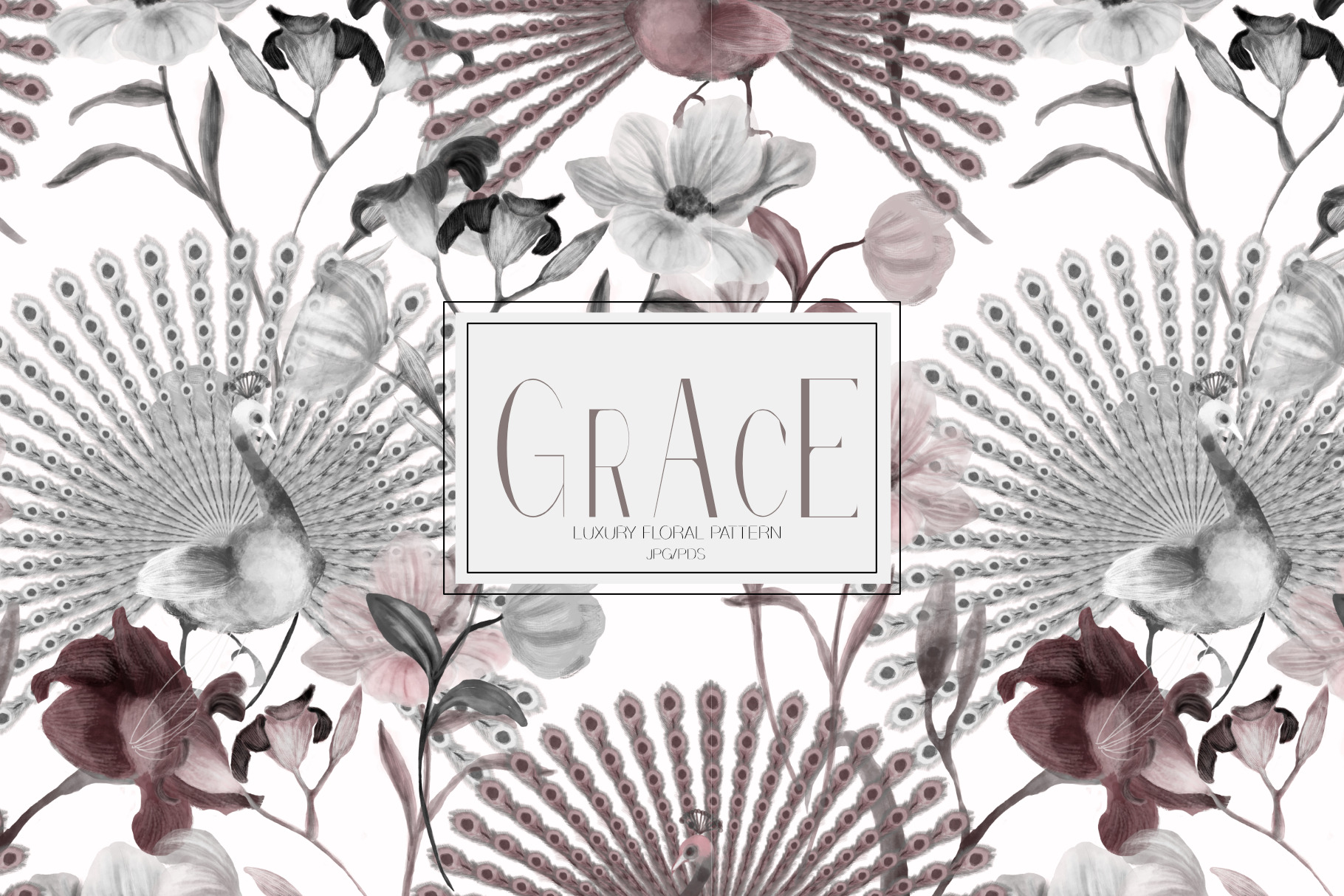 Grace, Luxury Chinoiserie Pattern, a Pattern Graphic by Nocito Design
