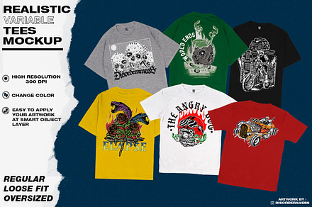 REALISTIC TEE MOCKUP | Merchandise Mockups ~ Creative Market