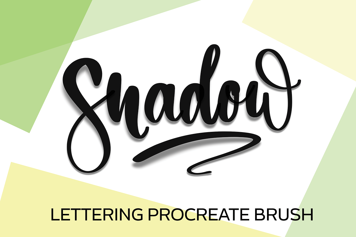 Shadow Lettering Procreate Brush, a Brush Add-On by sarahtypes