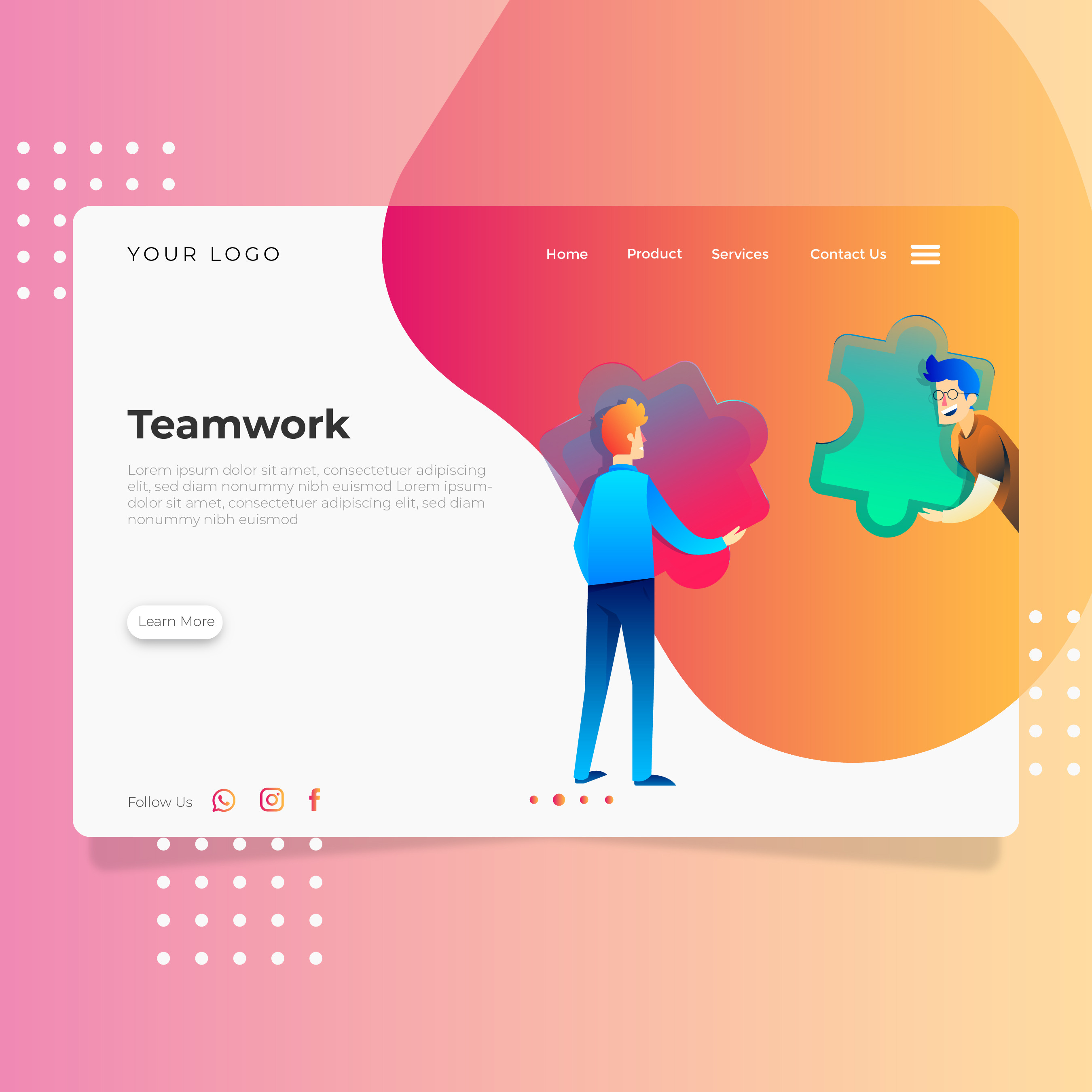 Teamwork - Banner & Landing Page, a Templates & Theme by inspirasign