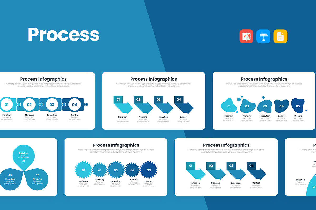 Process Infographics, a Presentation Template by slidequest