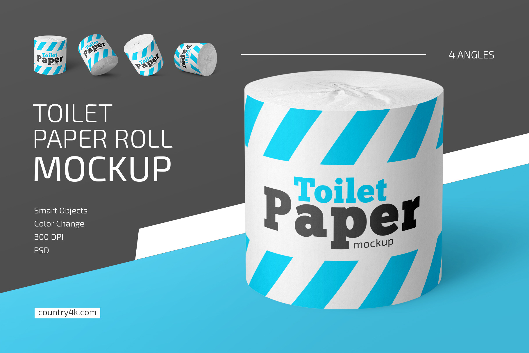 Toilet Paper Roll Mockup Set, a Cups & Container Mockup by Country4k ...