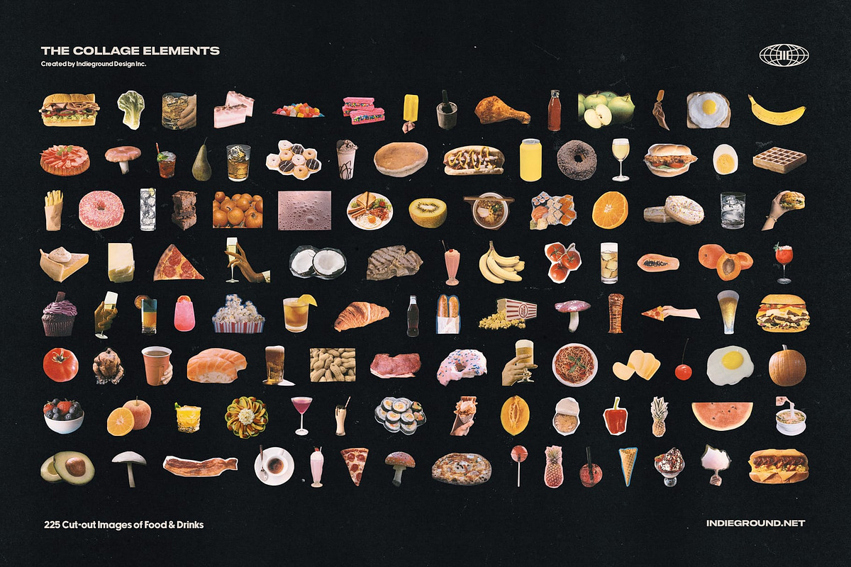 1500+ Collage Elements Creator Kit, an Object Graphic by Indieground ...