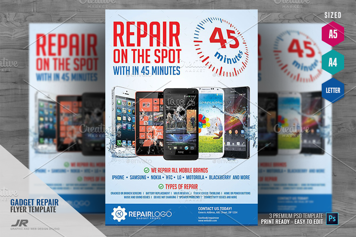 Service Gadget Repair, a Flyer Template by PSDPixel