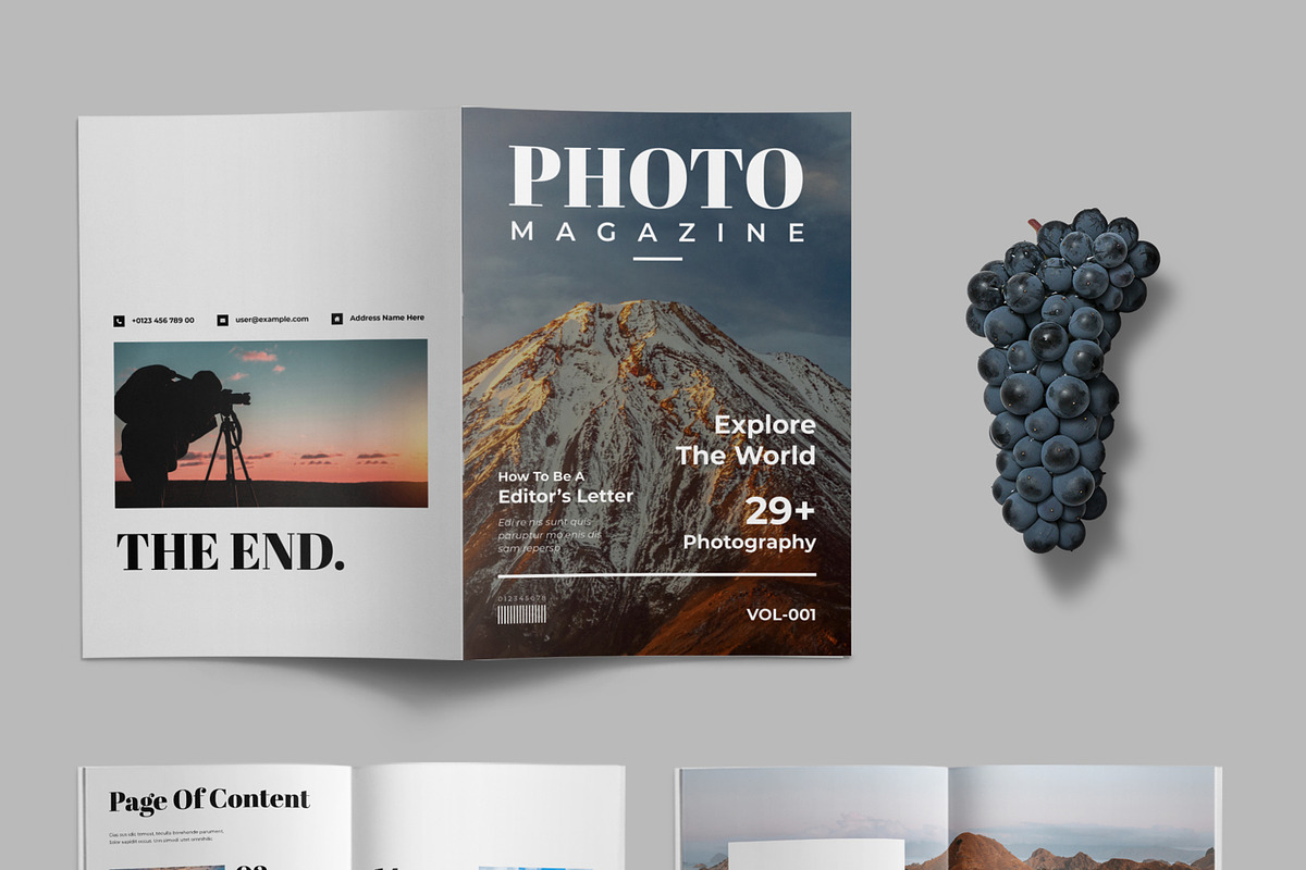 Photo Book Magazine Layout