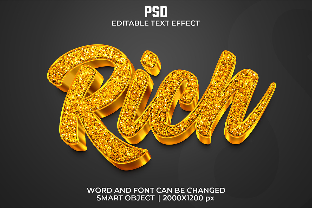 3D Text Effect Bundle for photoshop, a Layer Style Add-On by bdrobin