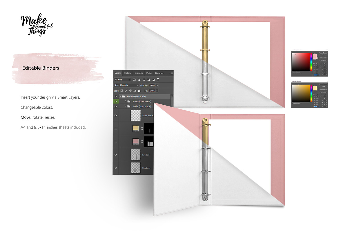 Isolated Binder kit mockup, a Product Mockup by Make Beautiful Things