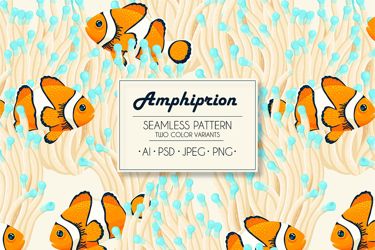 Amphiprion Pattern, a Pattern Graphic by GreyLilac