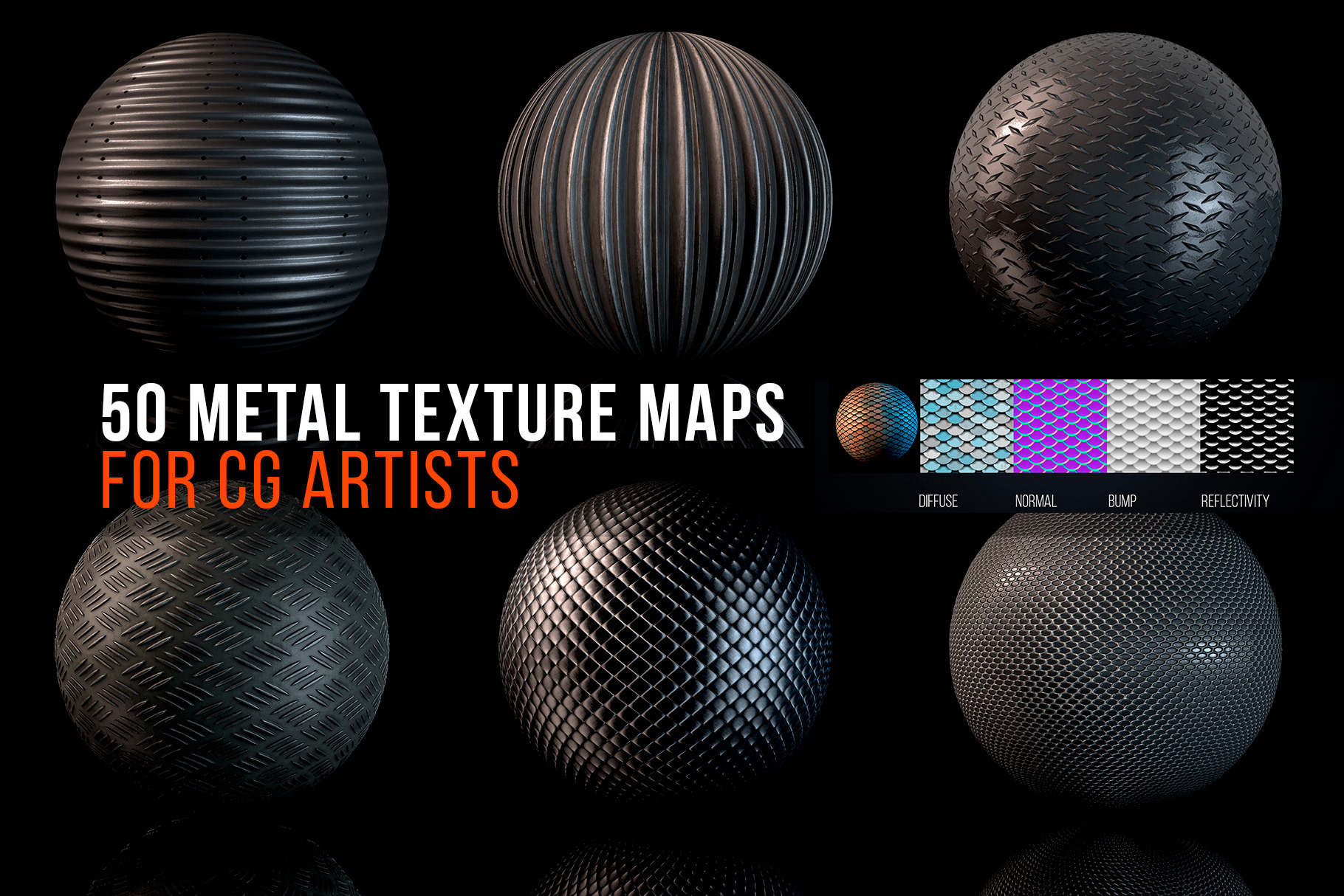 50 Metal Texture Maps for CG Artists, a Texture Graphic by Creative ...