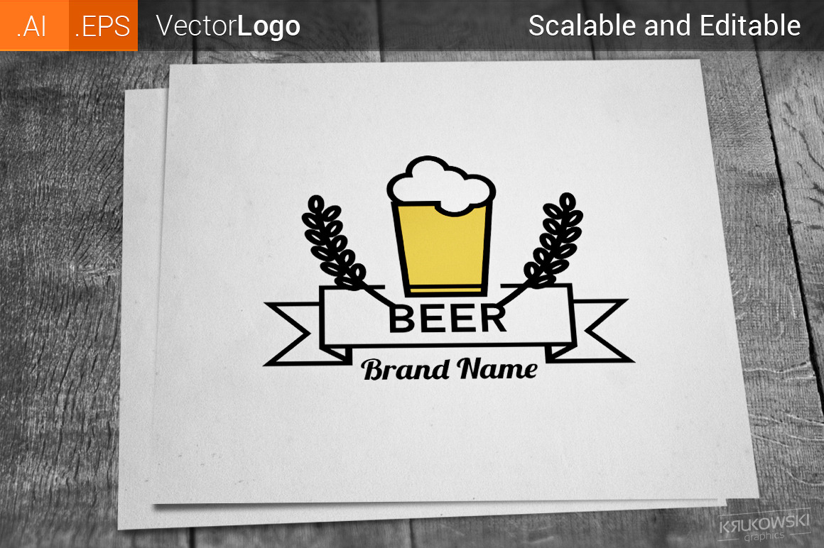 Beer Brand Logo, a Branding & Logo Template by Krukowski Graphics