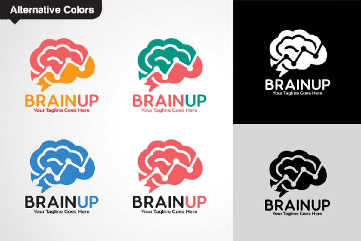 Brain up Logo Template, a Branding & Logo Template by gunaonedesign