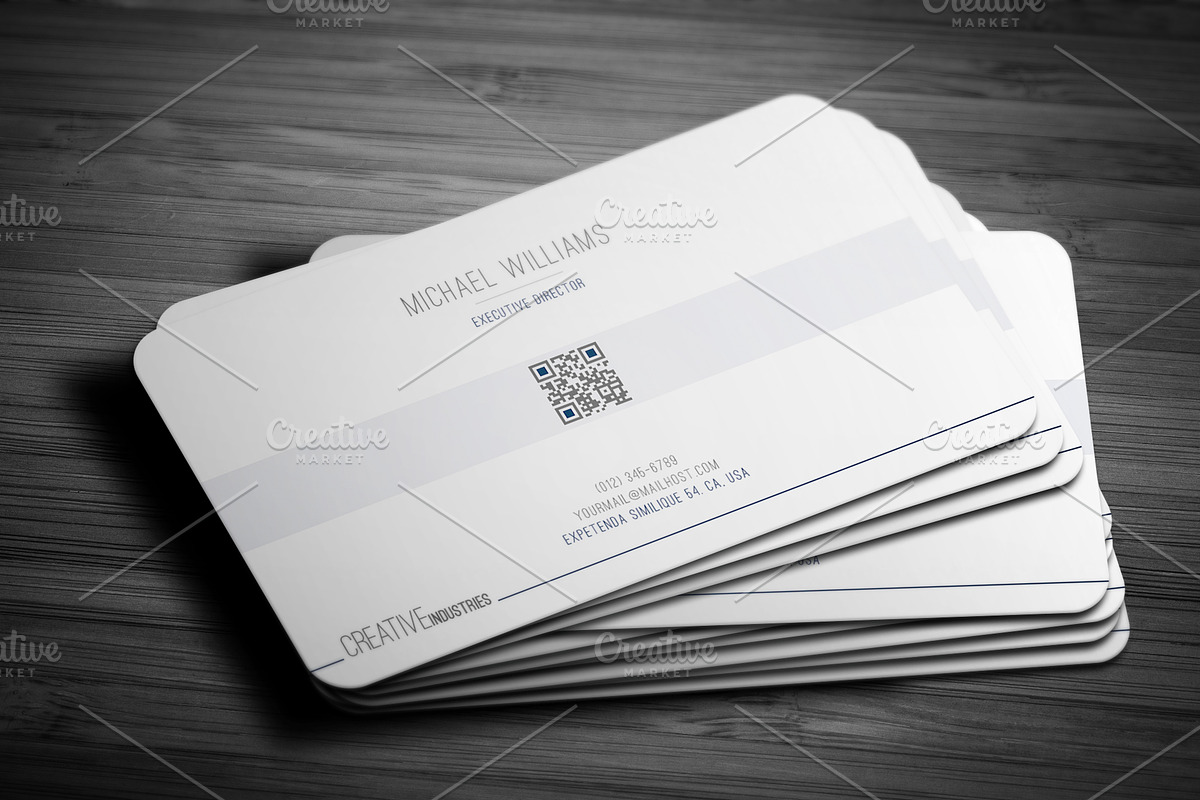 Deep Blue Business Card, a Business Card Template by Lucas Alexander