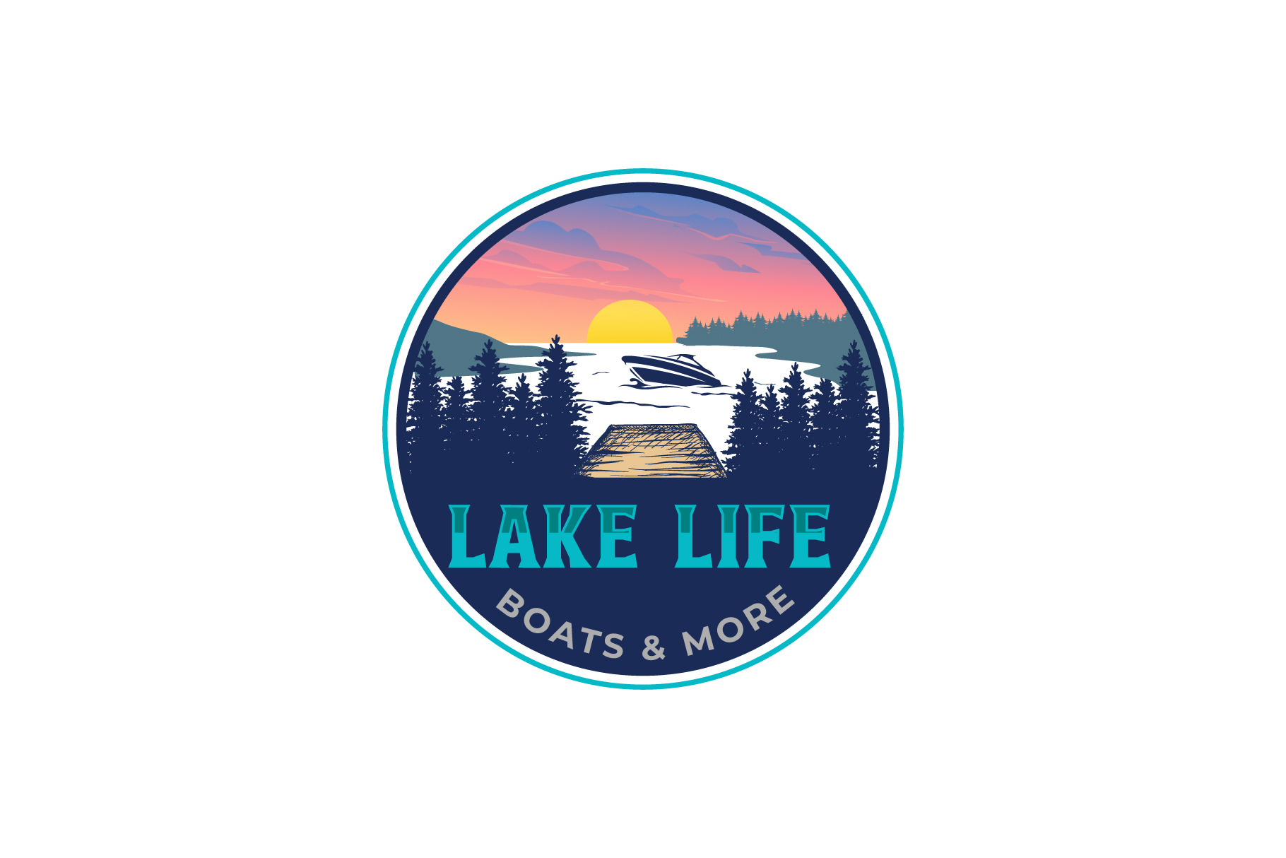 lake adventure logo design