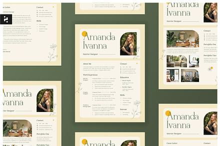 Boho CV Resume Template | Resume Templates ~ Creative Market