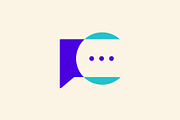Letter C Chat Talk Logo Template
