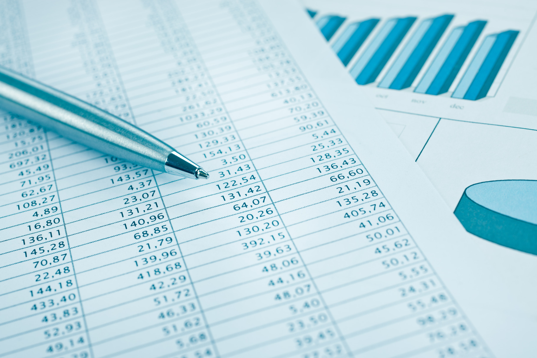 Business data report print and pen, a Business Photo by Stefano Orazzini