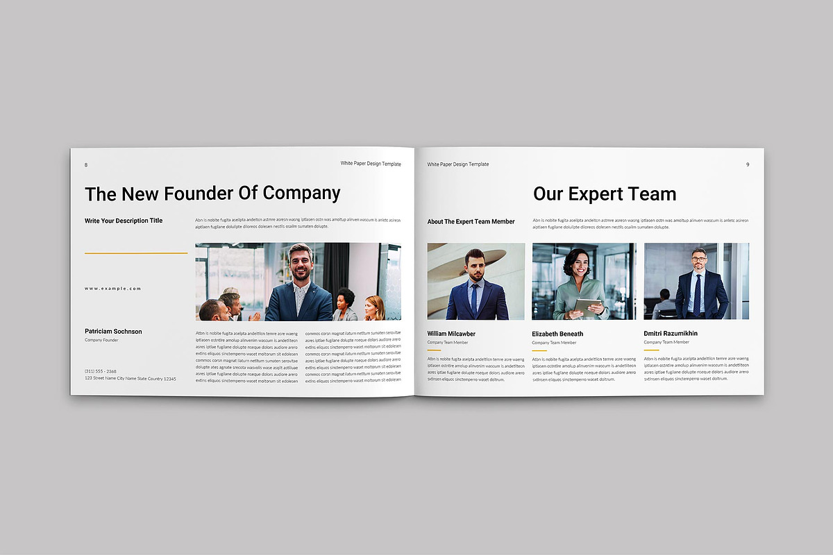 White Paper Template | Landscape, a Brochure Template by ElvinPrint
