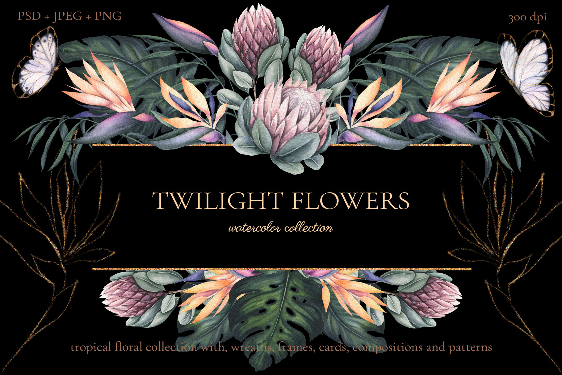 Twilight Flowers, an Illustration by Salted Galaxy