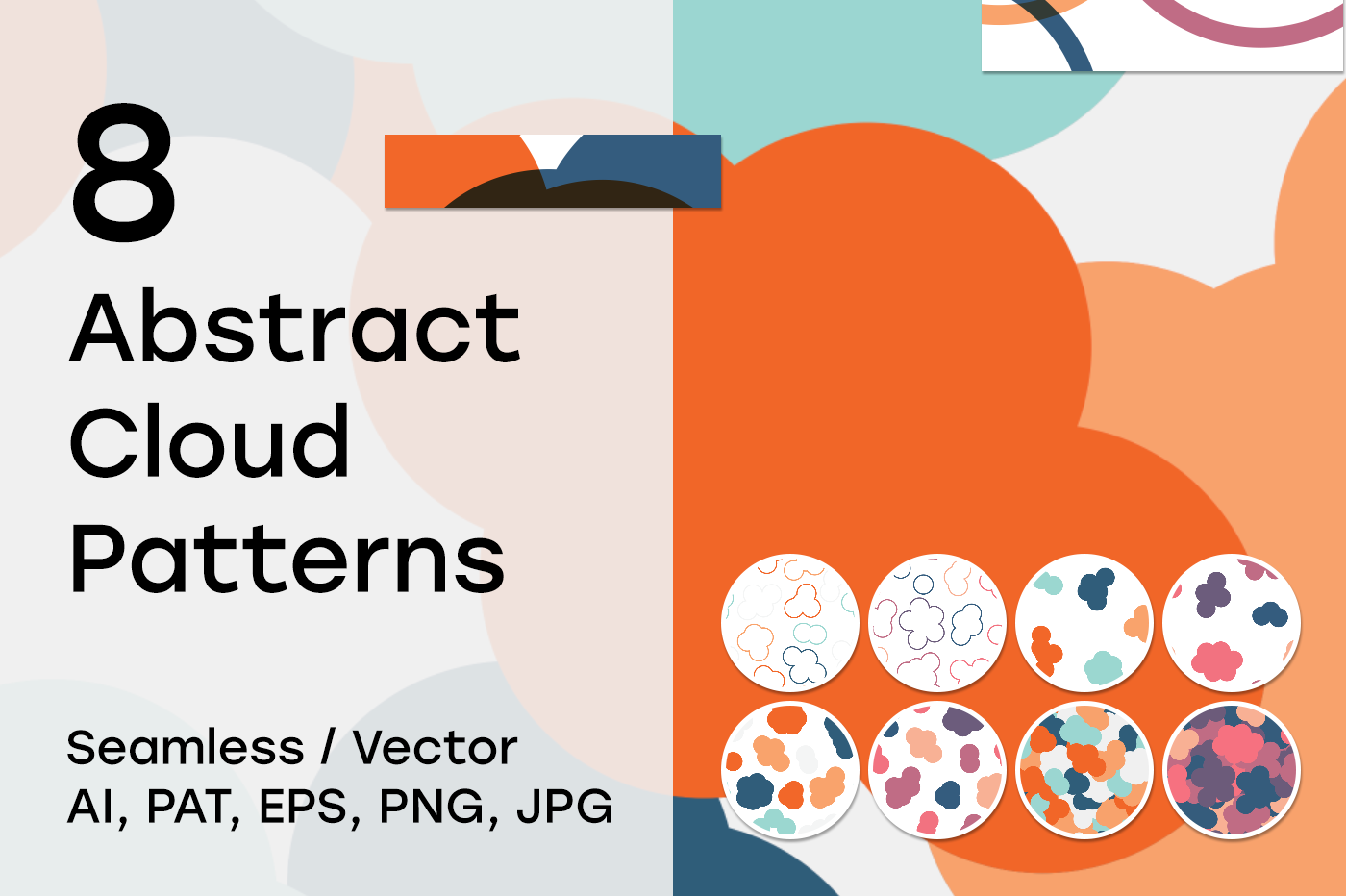 Abstract Cloud Seamless Patterns, a Pattern Graphic by Aviva Designs