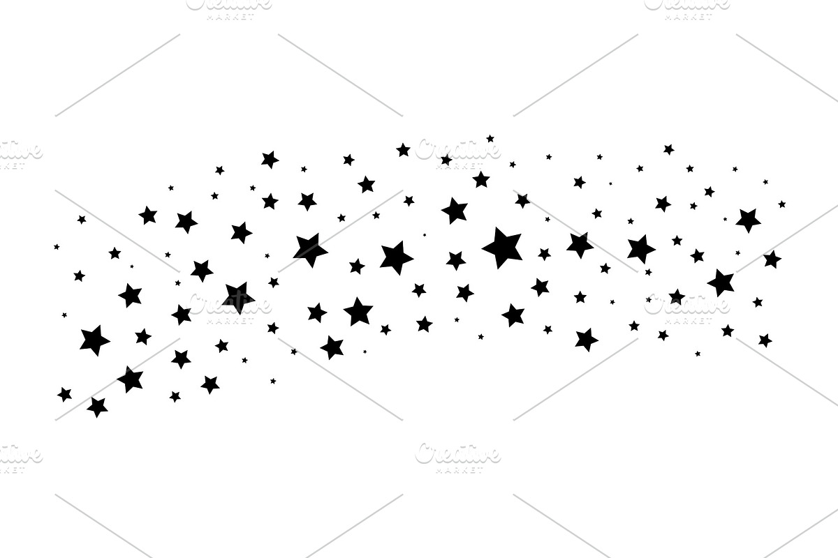 Star tail. Falling stars abstract, a Decorative Illustration by YummyBuum