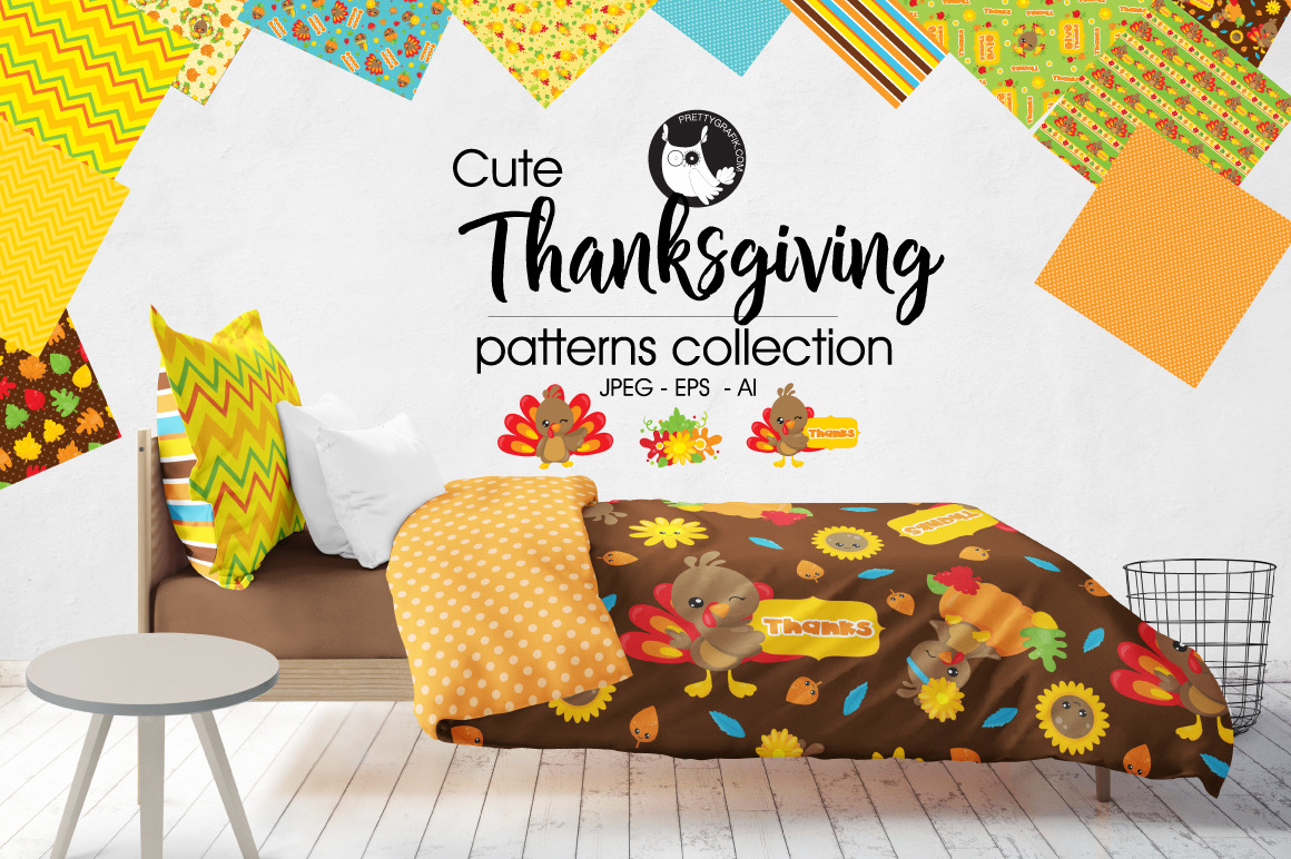 THANKSGIVING Pattern collection | Graphic Patterns ~ Creative Market