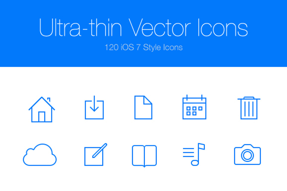Ultra-thin Vector Icons, an Icon by Medialoot