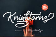 Knightorns - Handwritten Font, a Script Font by FHFont