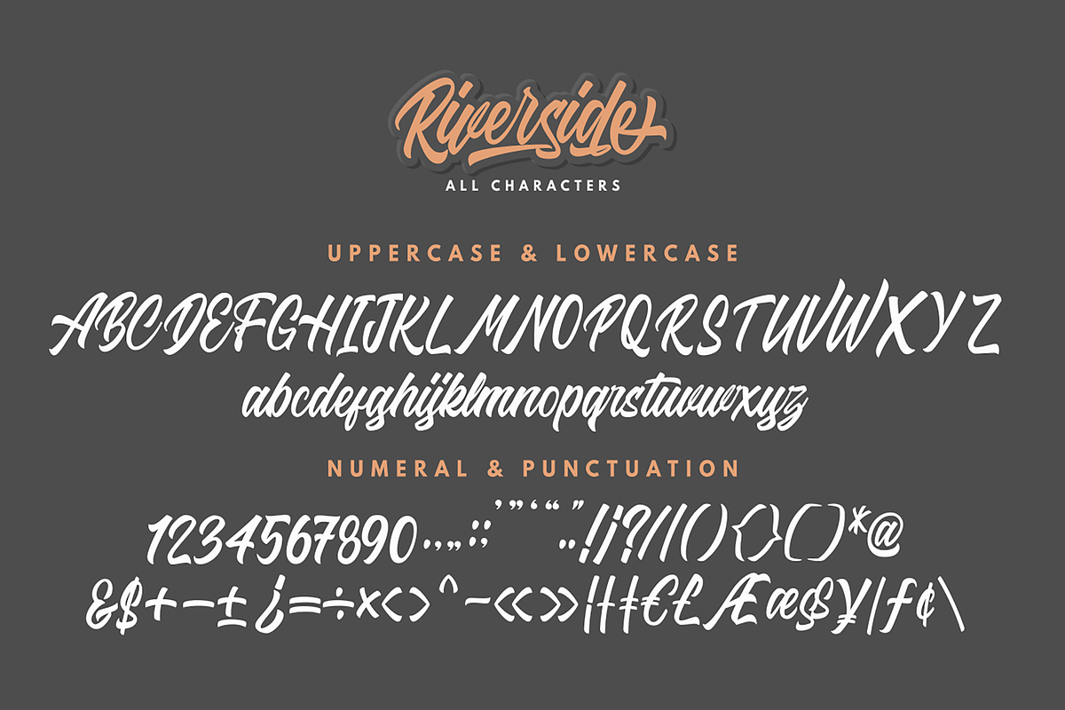 Riverside - Script Font, a Script Font by Inspiratype