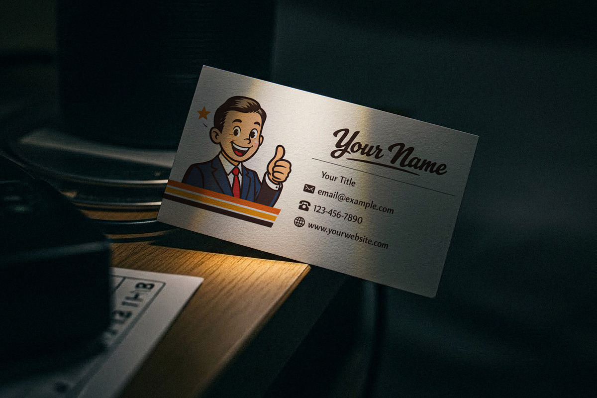 Business Card In The Shadow Mockup, a Product Mockup by Designer Dude