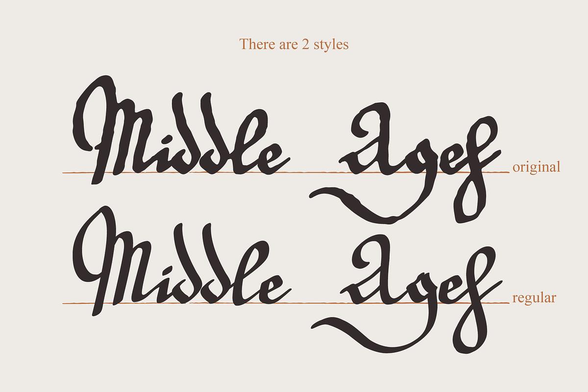 Parochus medieval script font family, a Blackletter Font by kaer_shop ...