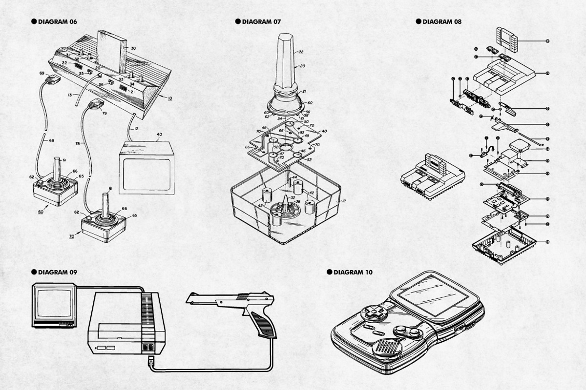Retro Vector Diagrams - 32 Items, an Illustration by Offset