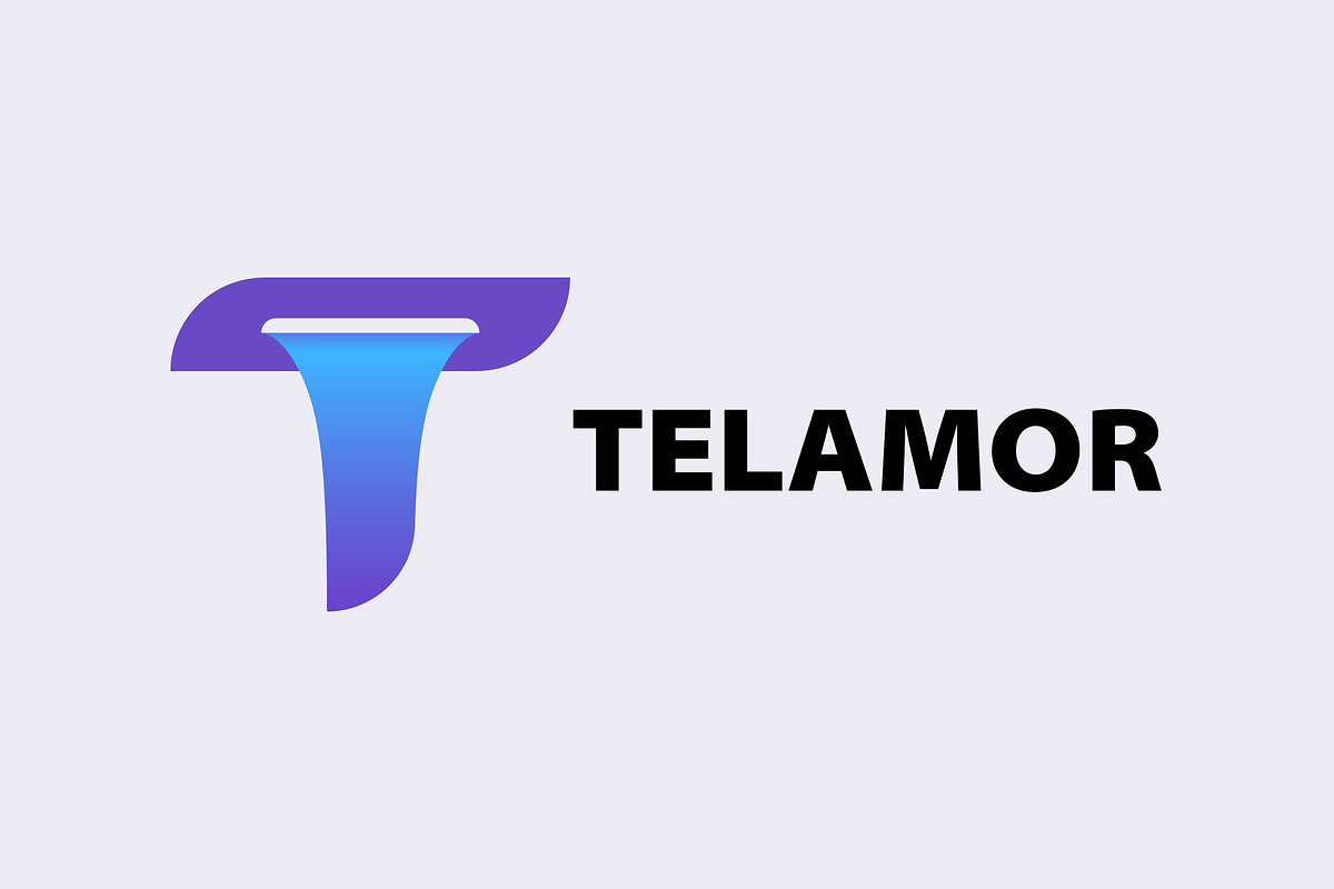 Gradient letter T logo template | Creative Market