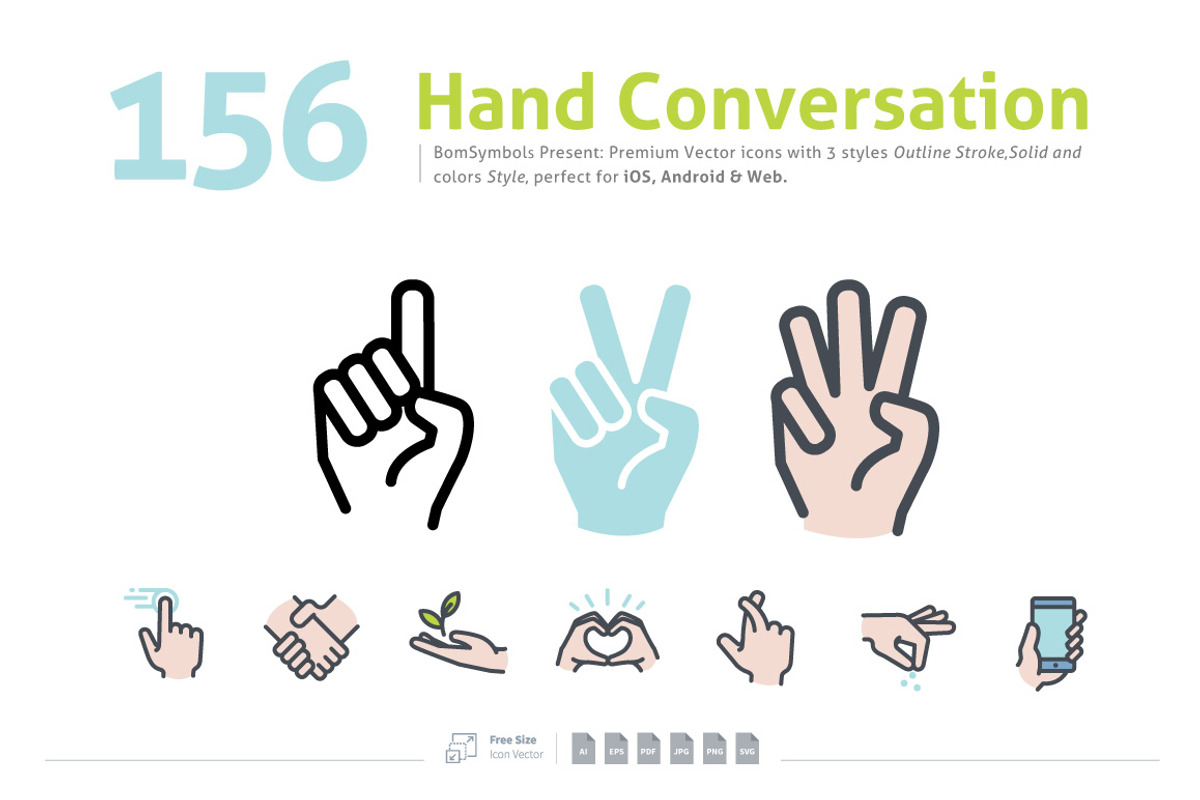 Hand Conversation V.2, an Icon by BomSymbols