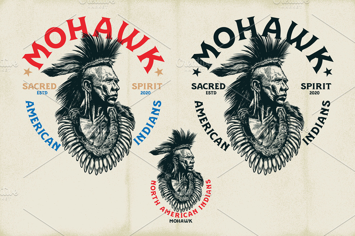 MOHAWK - Vector illustration, an Illustration by Artistic & Unique