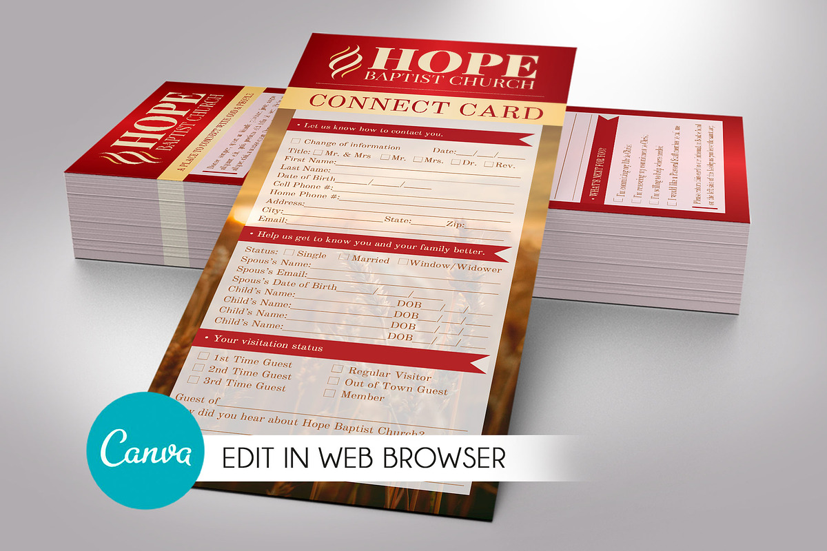 Connect Card Canva Template
