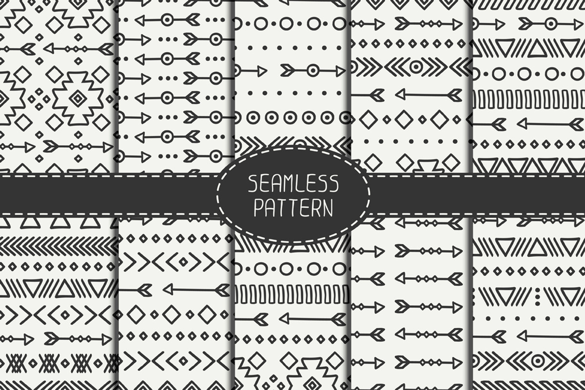 10 Ethnic Seamless Patterns, a Pattern Graphic by Krolja