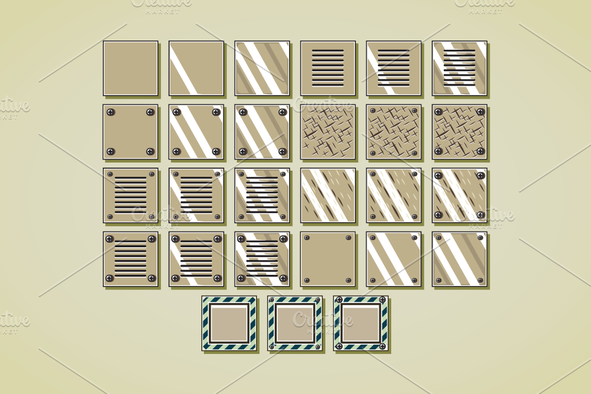 Iron Tiles, an Object Graphic by yurakr