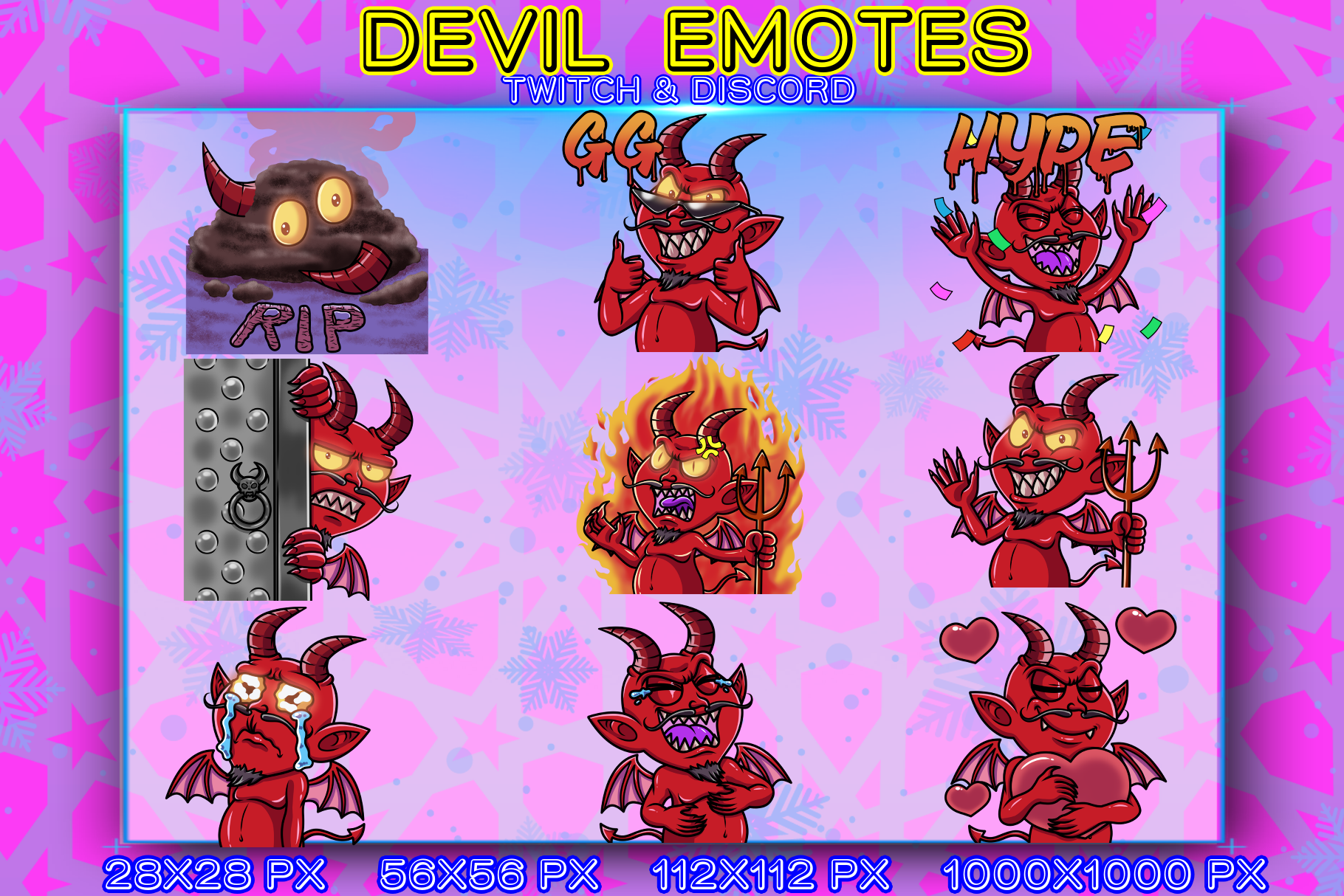 DEVIL EMOTES, an Object Graphic by YUNGMOTS