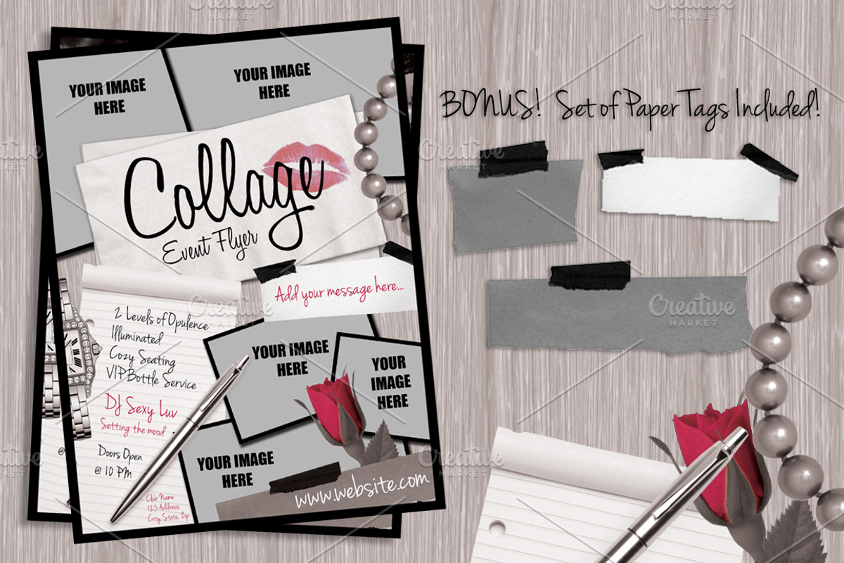 Collage Event Flyer, a Flyer Template by SkyvaraSupply