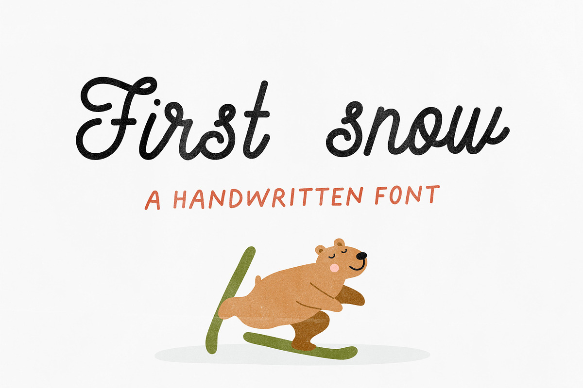 First snow | Handwritten font, a Script Font by JuliaVolkova