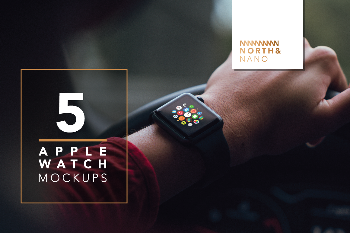 Apple Watch PSD Mockups, a Wearable Device Mockup by North&Nano