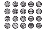 Car wheel rims. Automobile vehicle, a Background Graphic by winwin.art