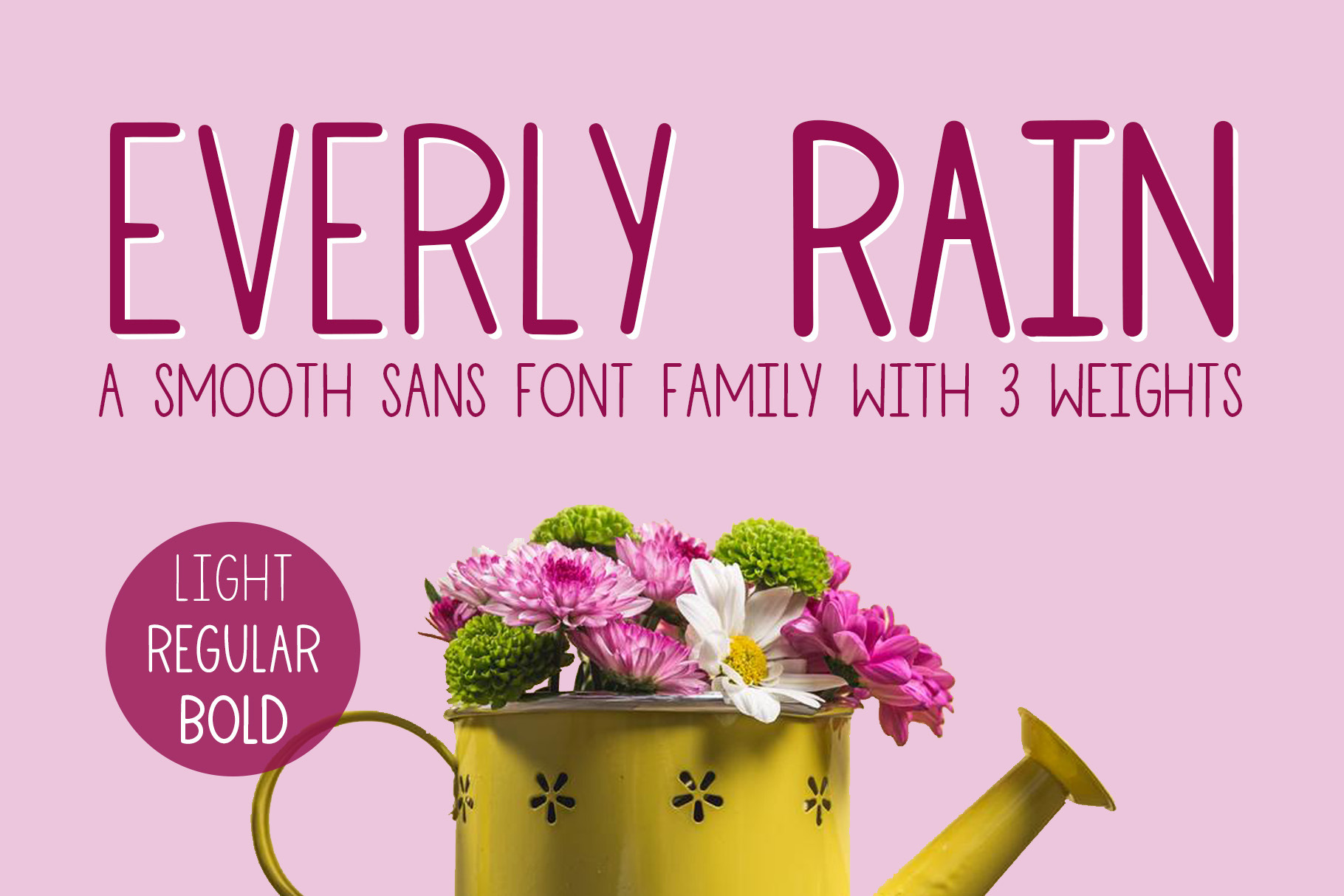 Everly Rain, Sans Serif Font, a Sans Serif Font by Jordyn Alison Designs