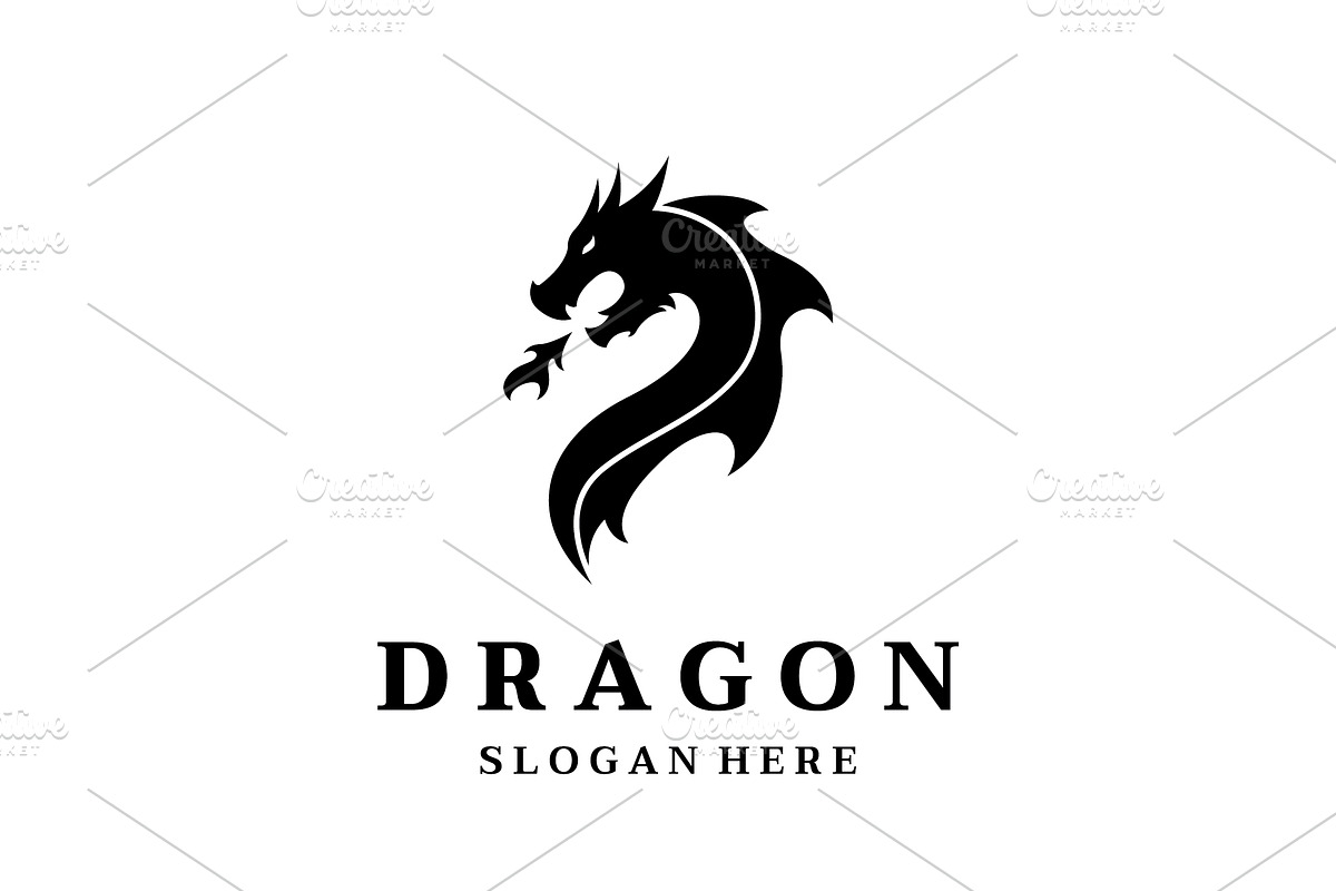 Fire dragon logo with creative ideas, a Branding & Logo Template by ...